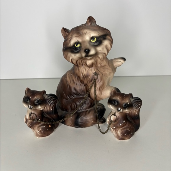 elbro | Accents | Vintage Mid Century Elbro Charming Raccoon Chained ...